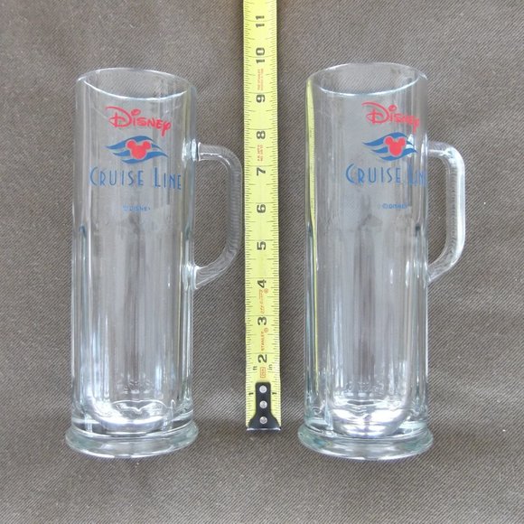 Disney | Other | Disney Cruise Lines Beer Mugs Heavy Glass 9 Inches Tall | Poshmark